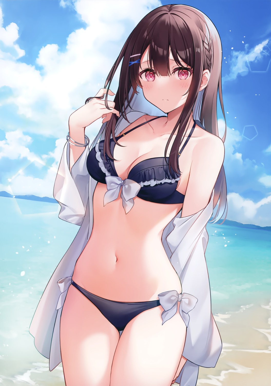 koharu shoujo kisaragi yuri bikini cleavage open shirt swimsuits | #1021790 | yande.re